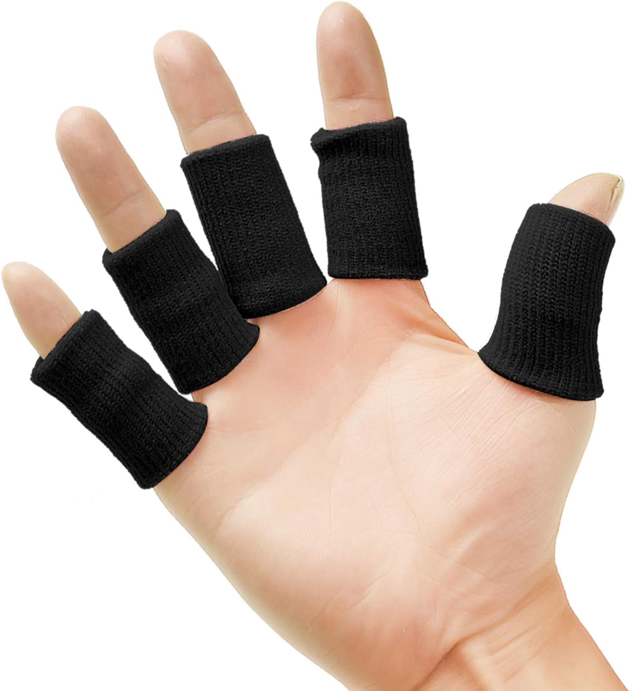 Amazon.com: Senkary 20 Pieces Finger Protector Sleeves Elastic Thumb ...
