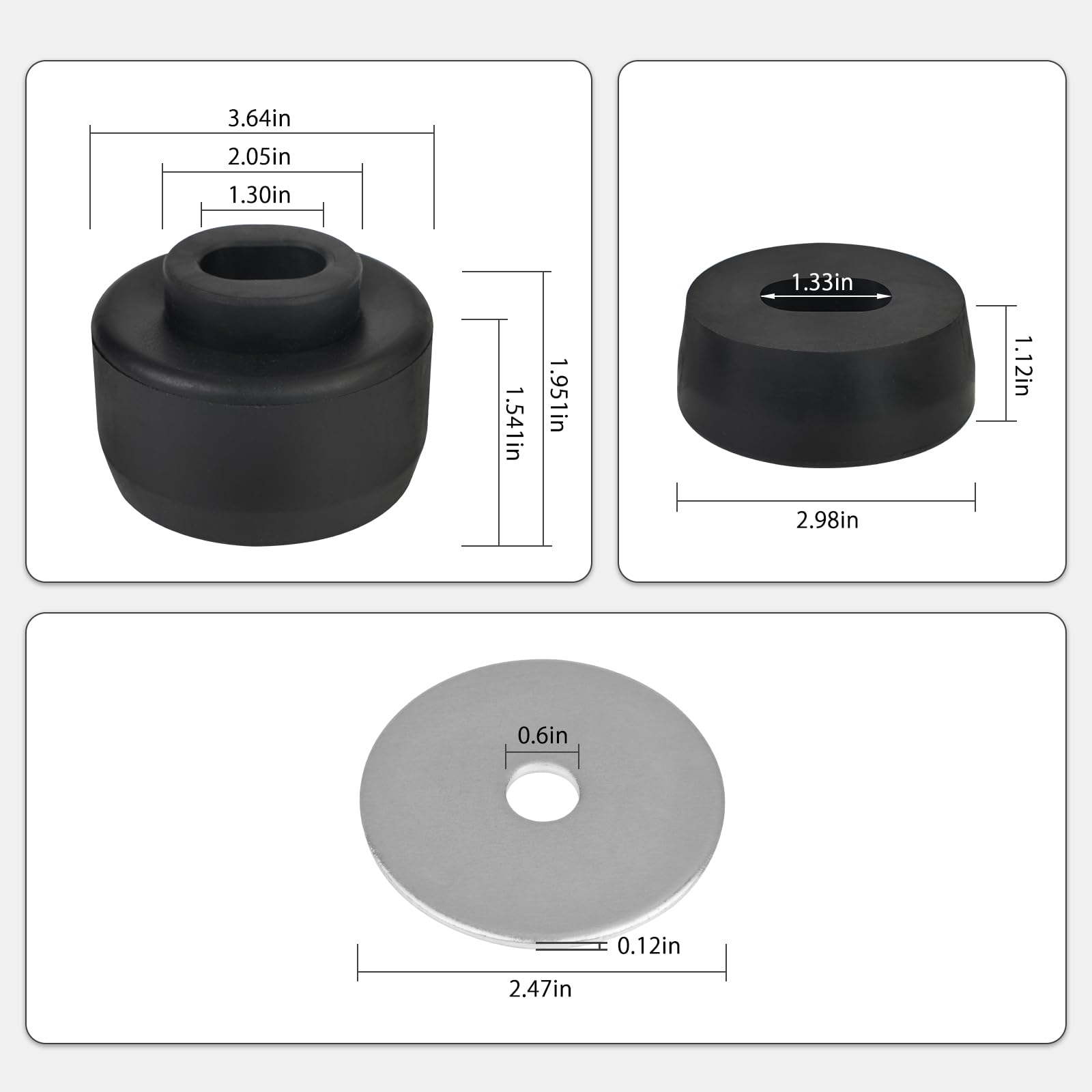 Snapklik.com : Edicapo Body And Cab Mount Bushing Kit Compatible