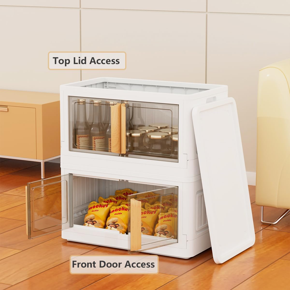 Contenedores de almacenamiento de plástico, 4 paquetes de contenedores ...