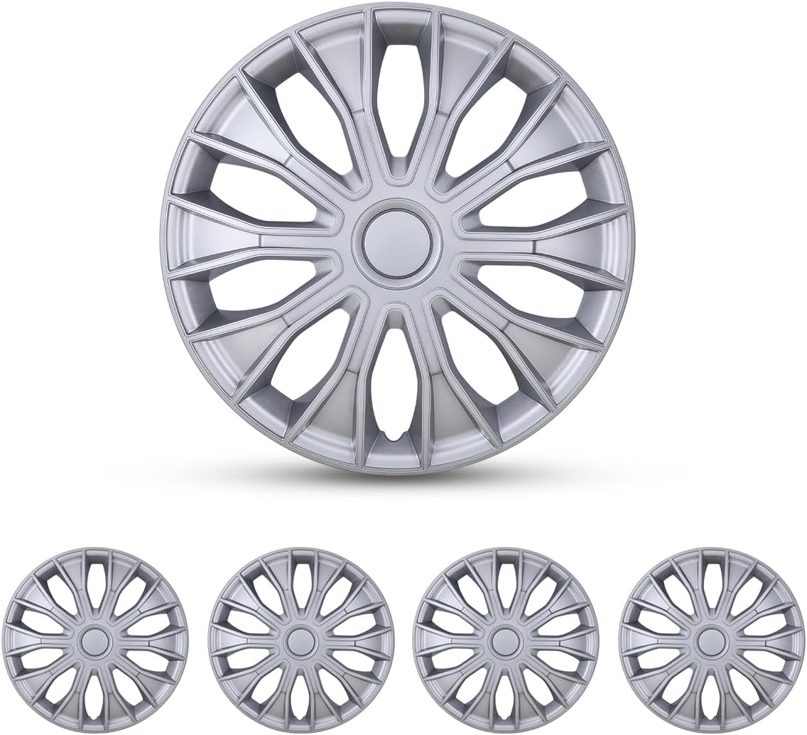 Amazon.com: ROXX 15-inch Universal Hubcaps Set, Wheel Rim Covers ...