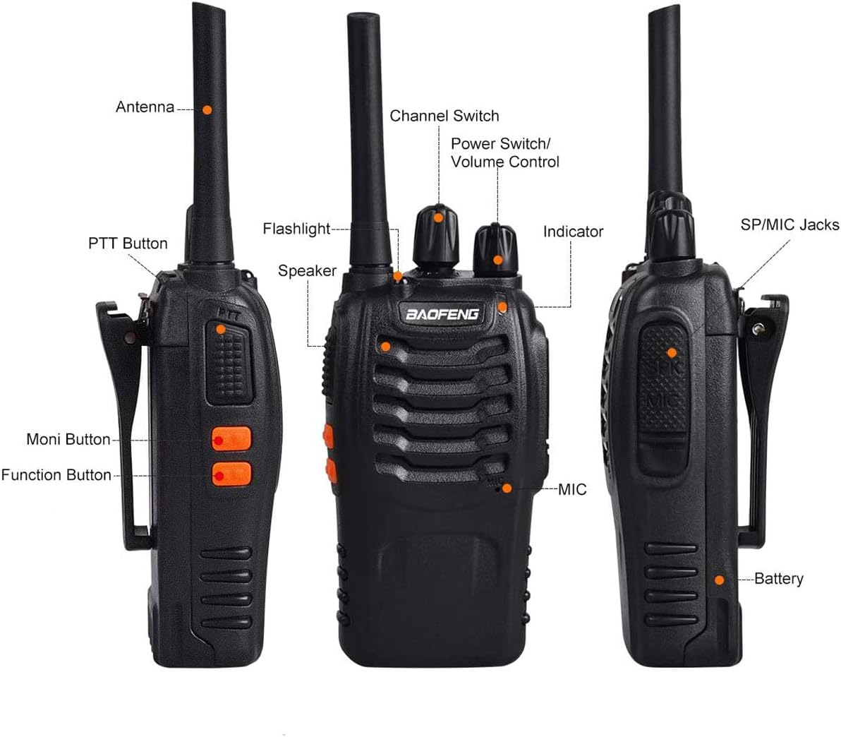 Walkie Talkies Long Range Rechargeable Walkie Talkie Set Portable ...