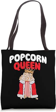 Amazon.com: Popcorn Queen - Popped Corn Kernel Snack Fan Tote Bag ...