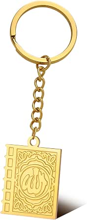 SIPURIS Ladies Key Chain with Allah square-shaped Keychain Islam Surah ...