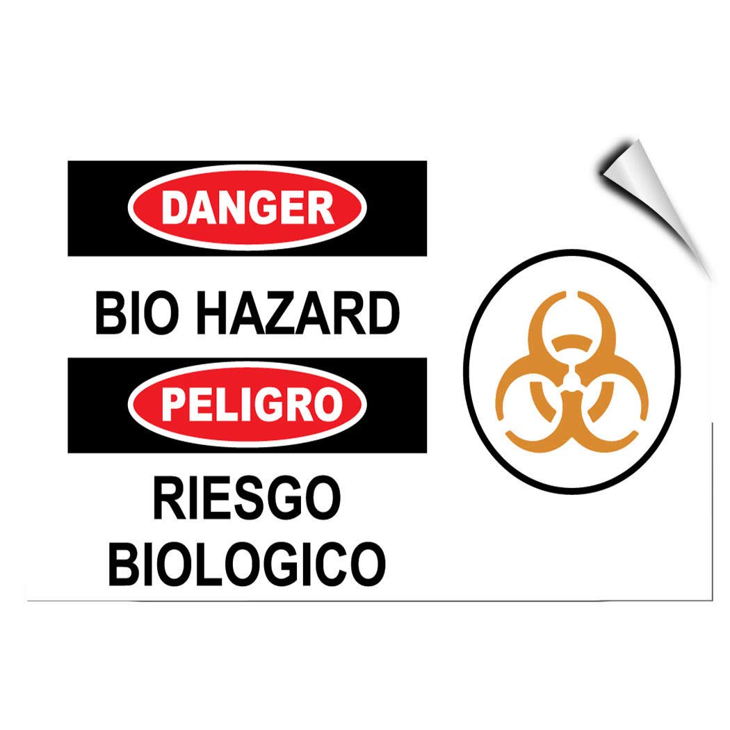 Buy AllStick ShopForAllYou Stickers & Decals 10" x 14" Danger Bio ...