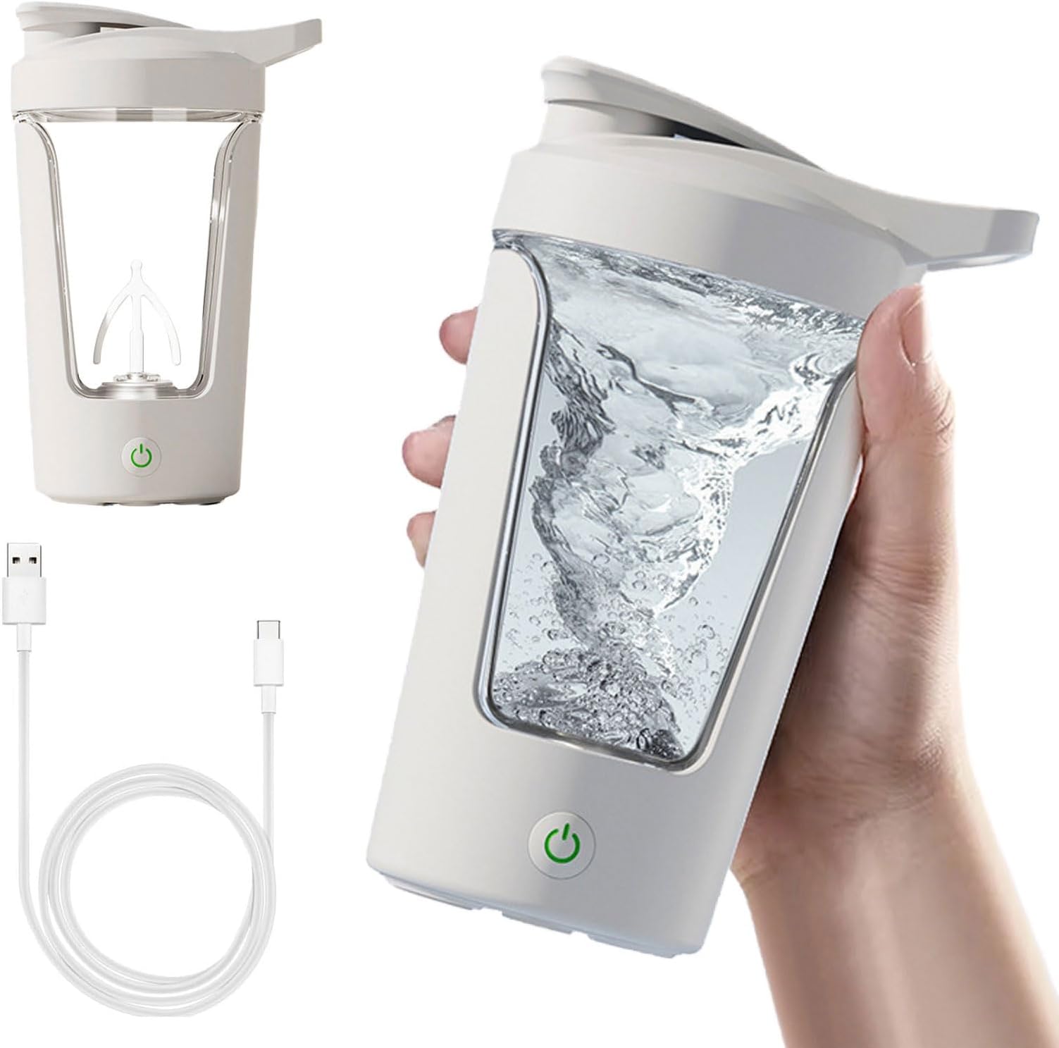 Amazon｜【Toffy/トフィー】 電動ドリンクシェーカー K-DK1 トルネード撹拌 プロテイン ココア 粉末ドリンク 乾電池式 365mL レトロ おしゃれ かわいい K-DK1 ...