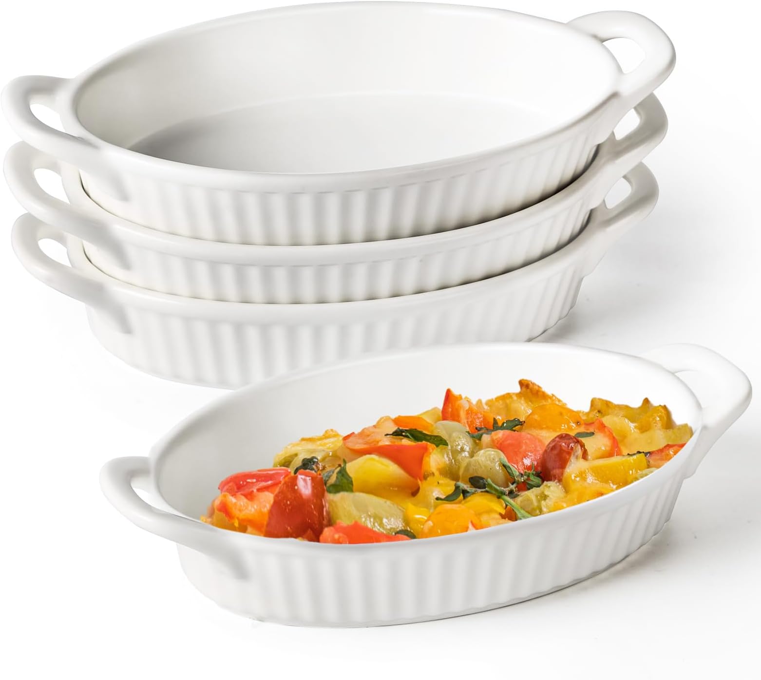 Amazon.com: Hoxierence 20oz Small Ceramic Baking Dishes, 7.5L x 5.4W ...