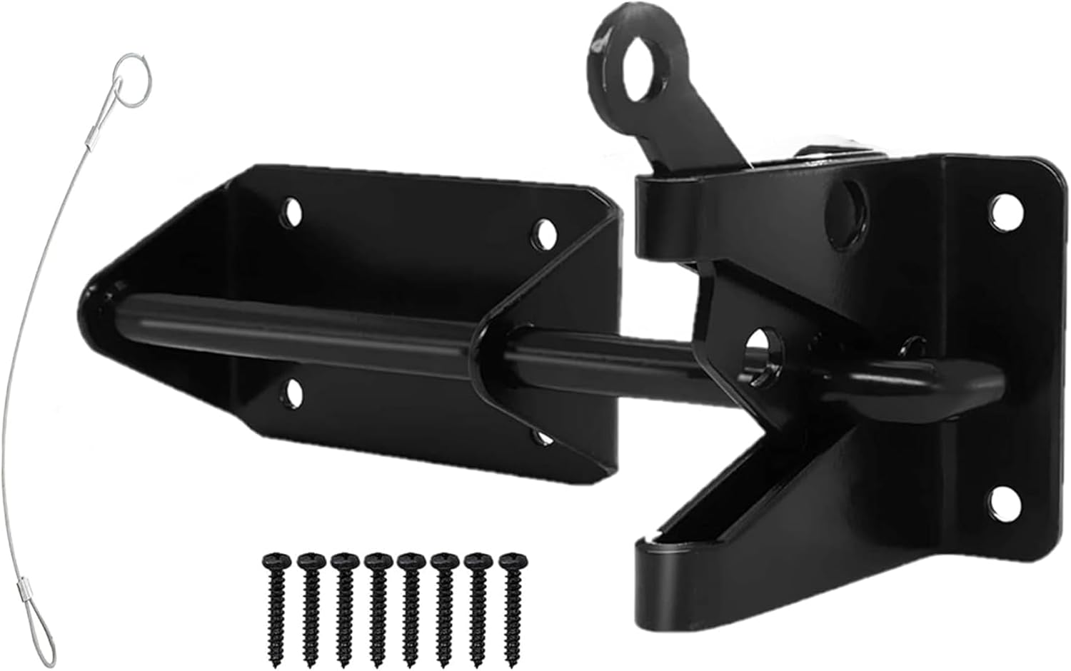 Amazon.com: Heavy Duty Self Locking Gate Latch for Wooden Fence with ...