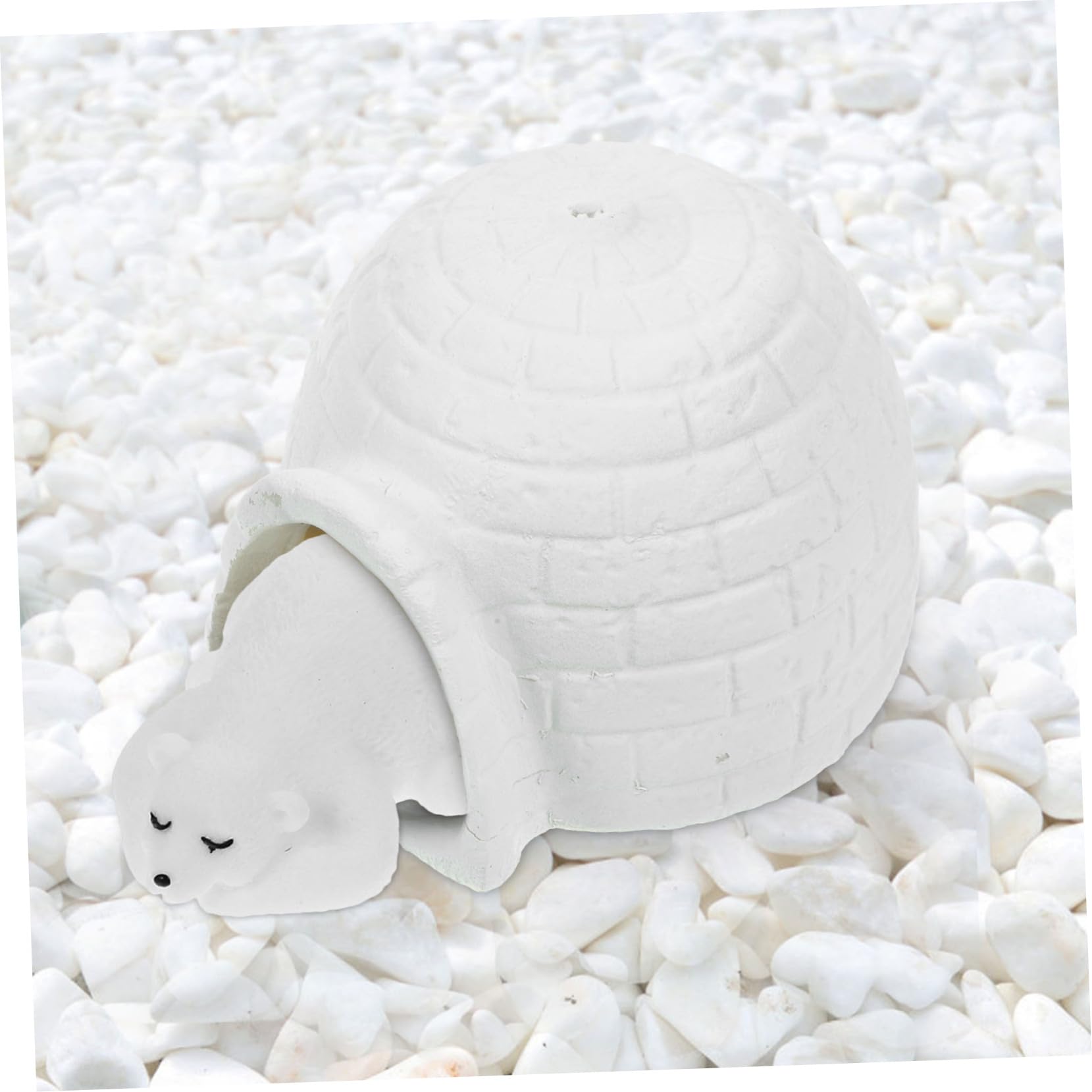 CIYODO Simulation Igloo Toddler Toy Home Decorations Fox Toys Resin Ice ...