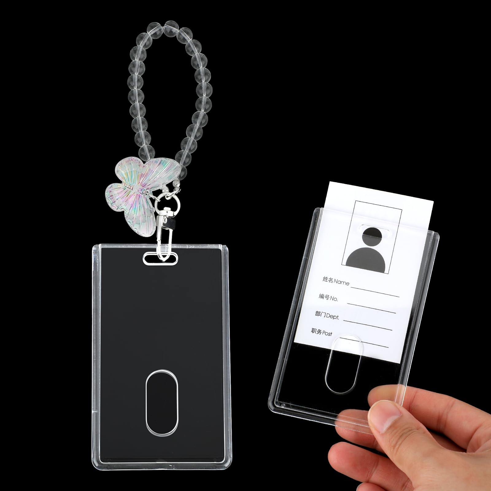 Amazon.com : Acrylic Kpop Photocard Holder 3 Inch ID Badge Holder ...