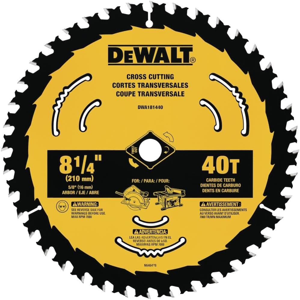 DEWALT 7-1/4 in. 24T Circular Saw Blade (DWA271424) - Amazon.com