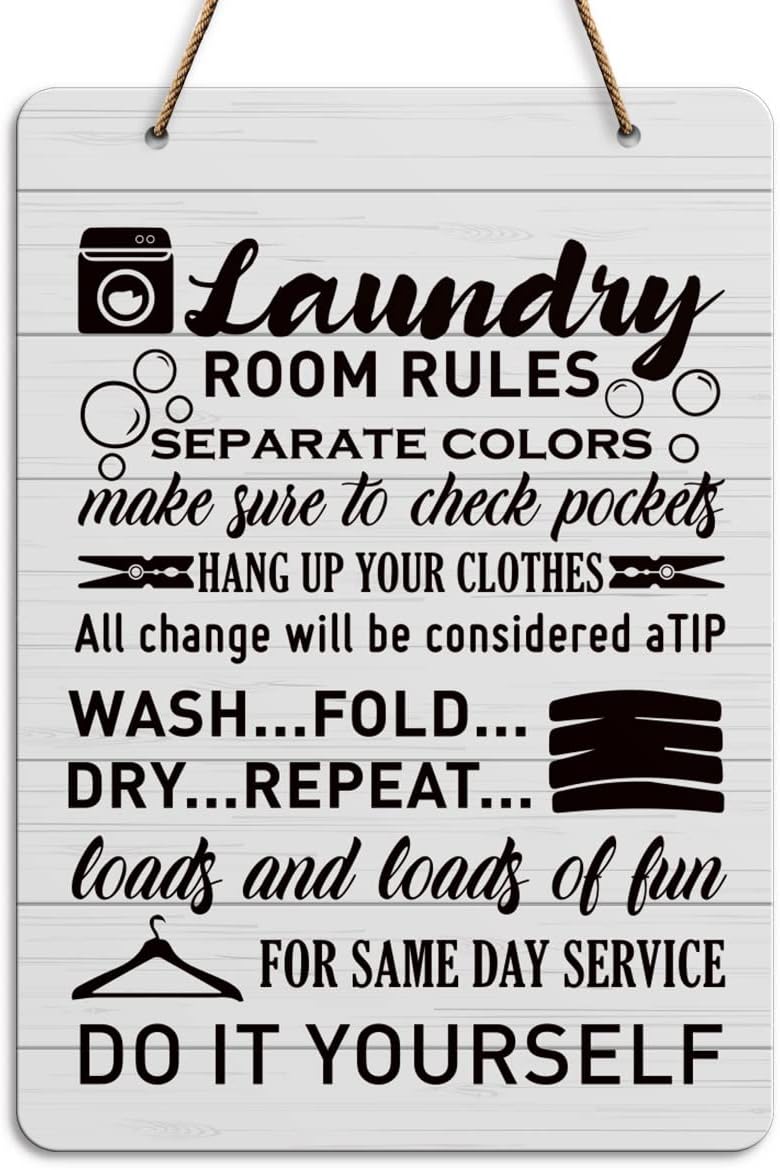 Laundry Room Rules Wall Decor Sign Do It Yourself Vintage Home laundry-room-rules-wall-decor-sign-do-it-yourself-vintage-home