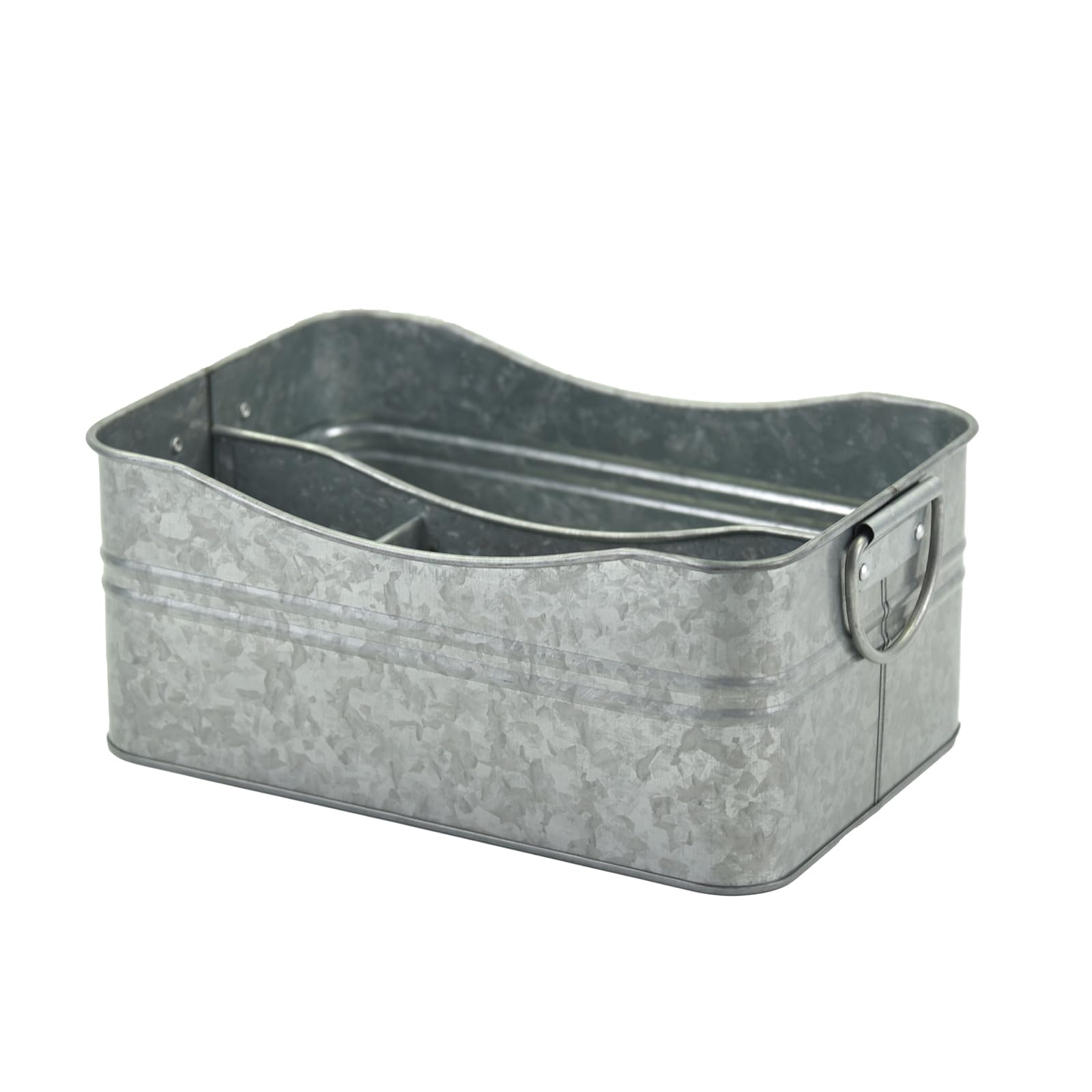 Amazon.com: LF LIKEFAIR Farmhouse Galvanized Utensil Caddy ,Carry ...
