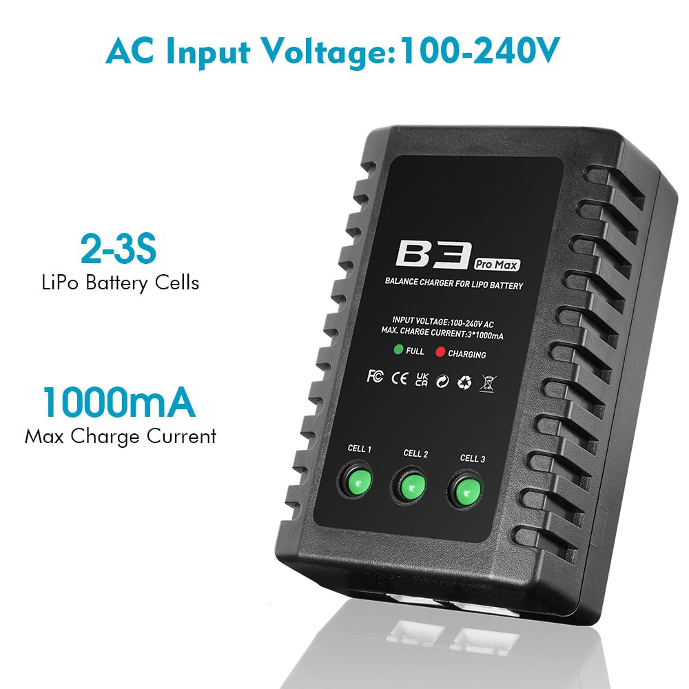 Snapklik.com : LiPo Battery Charger 2S-3S RC Balance Charger Compact ...