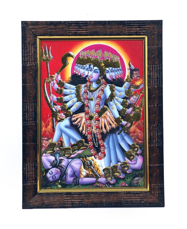 Subhash Pushtak Goddess Kali Maa Hindu God Wooden Photo Frame ...
