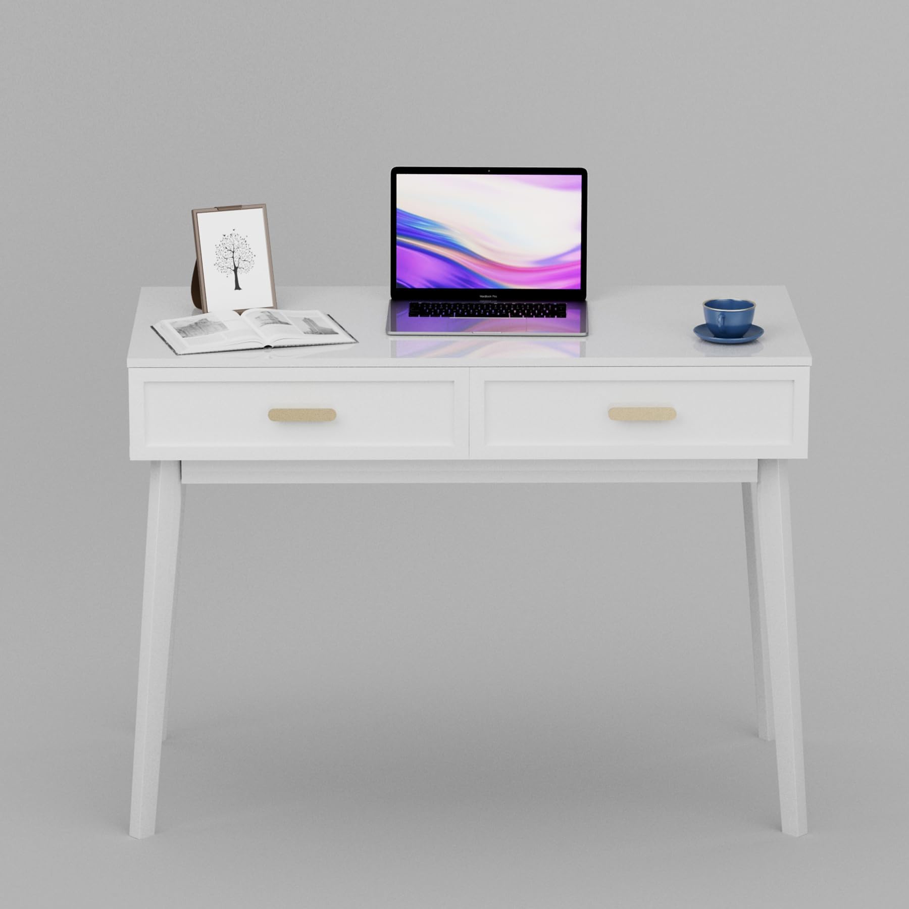 Amazon.com: ZENY Small Computer Desk 39in Modern Writing Table, Home ...