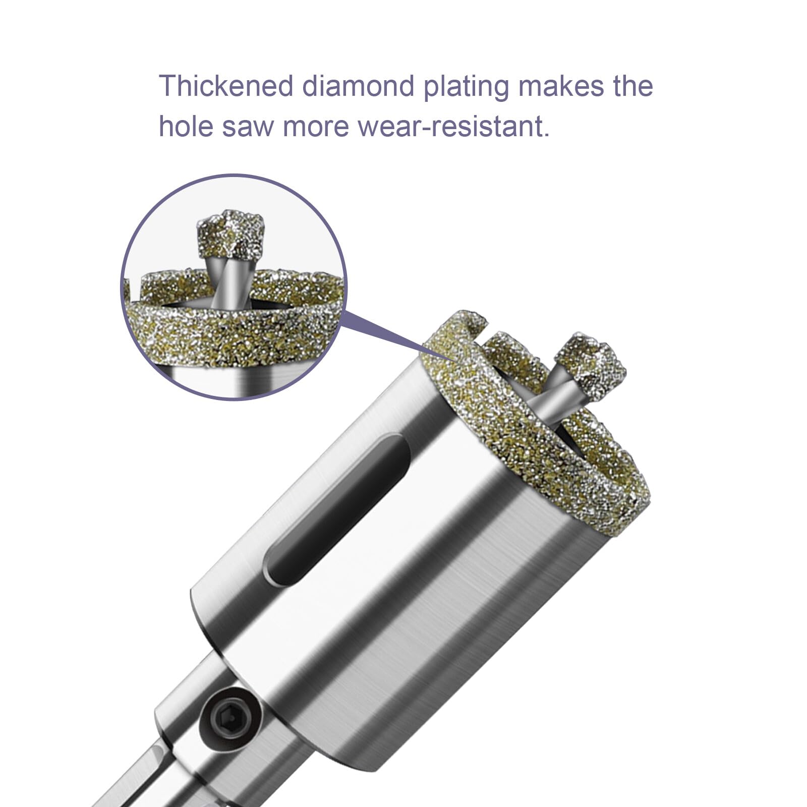 Diamond Hole Saw with Pilot Bit, 45mm Core Hole Saw Center Drill Bit ...