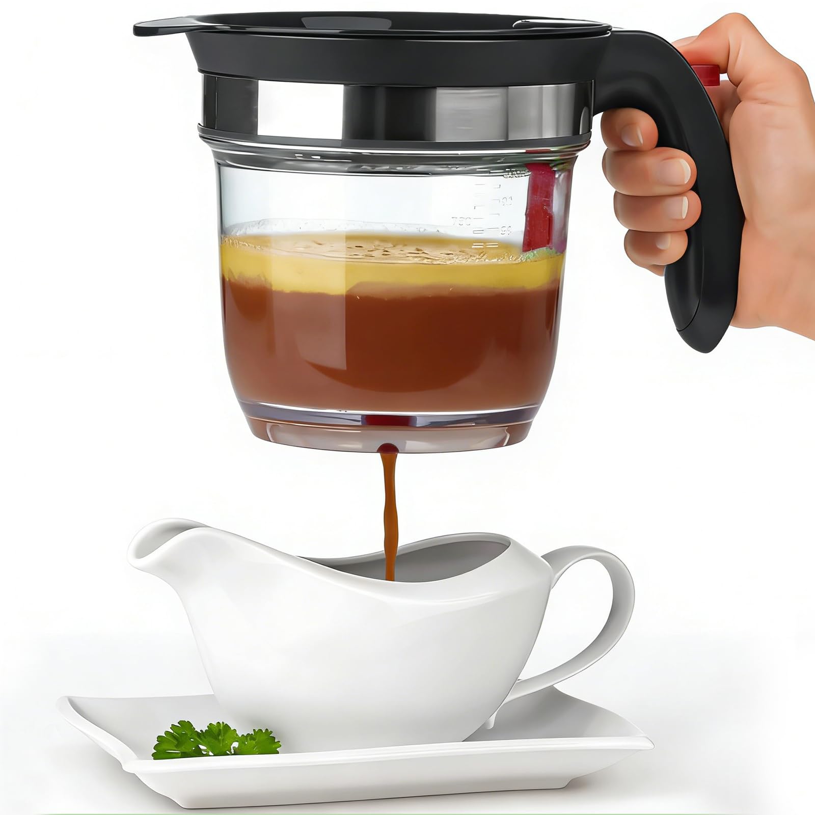Snapklik.com : IVYHOME Fat Separator For Cooking, 4 Cups Plastic Fat ...