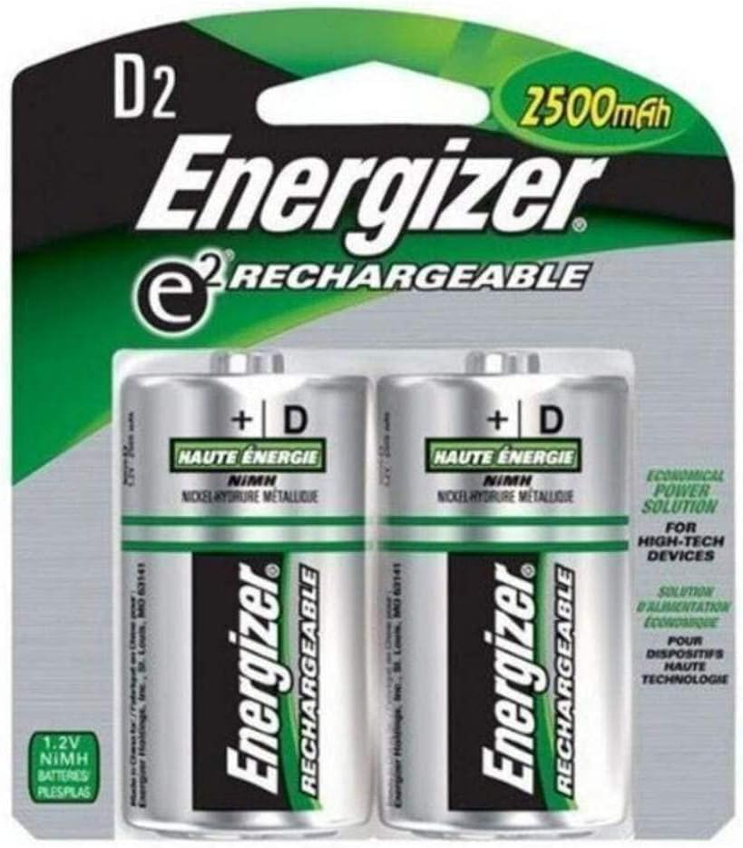 Energizer Rechargeable Batteries D, Recharge Power Plus, 2 Pack: Amazon ...