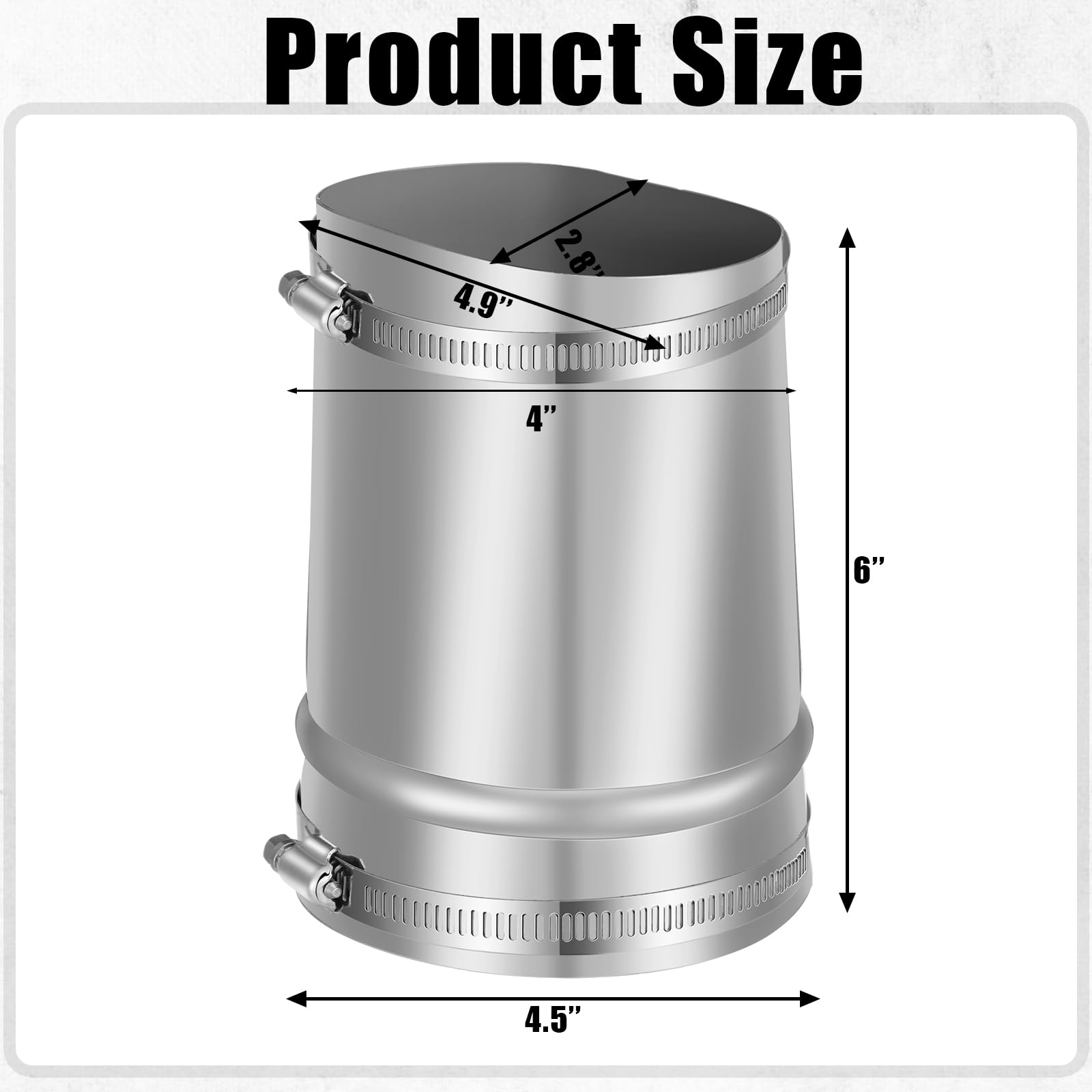 Snapklik.com : MorningRo Oval Dryer Vent Adapter 4 Round To Oval Dryer ...