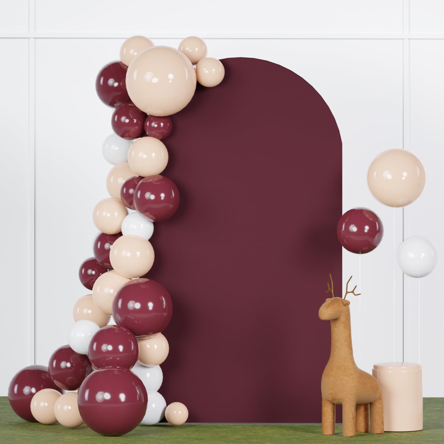 Snapklik.com : FANPROMS Wedding Arch And Backdrop - 4FT Burgundy Arch ...