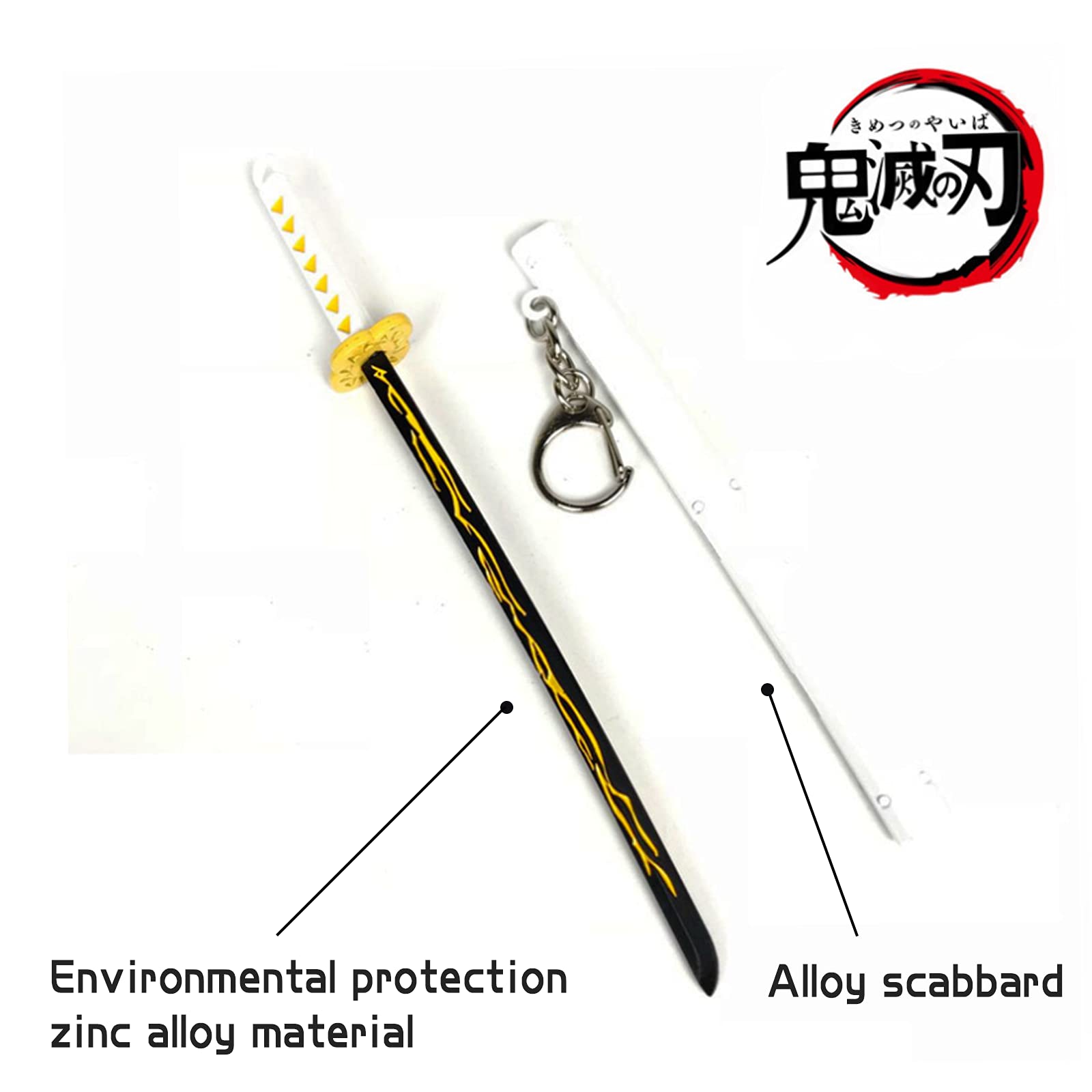 Demon Slayer Keychain Tanjirou Sword Shinobu Zenitsu Blade with ...