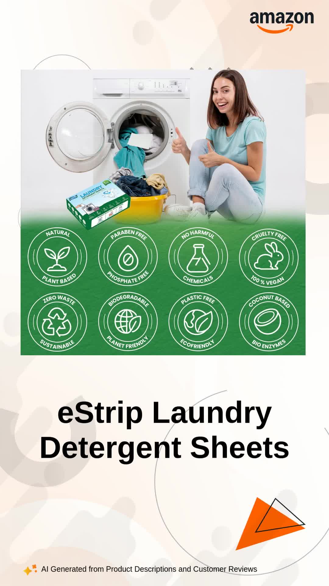 Watch eStrip Laundry Detergent Sheets on Amazon Live