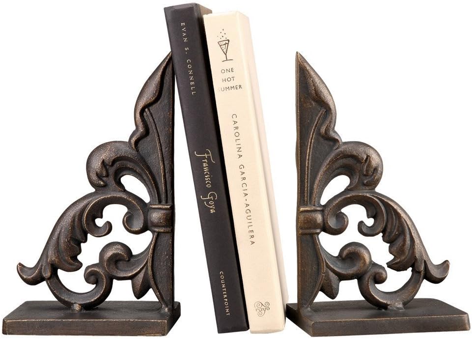 Amazon.com: SPI Fleur de Lis Bookends Pair : Home & Kitchen