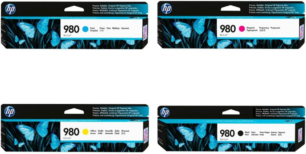 Amazon.com: HP 980 (D8J07A, D8J08A, D8J09A, D8J10A) Cyan, Magenta ...