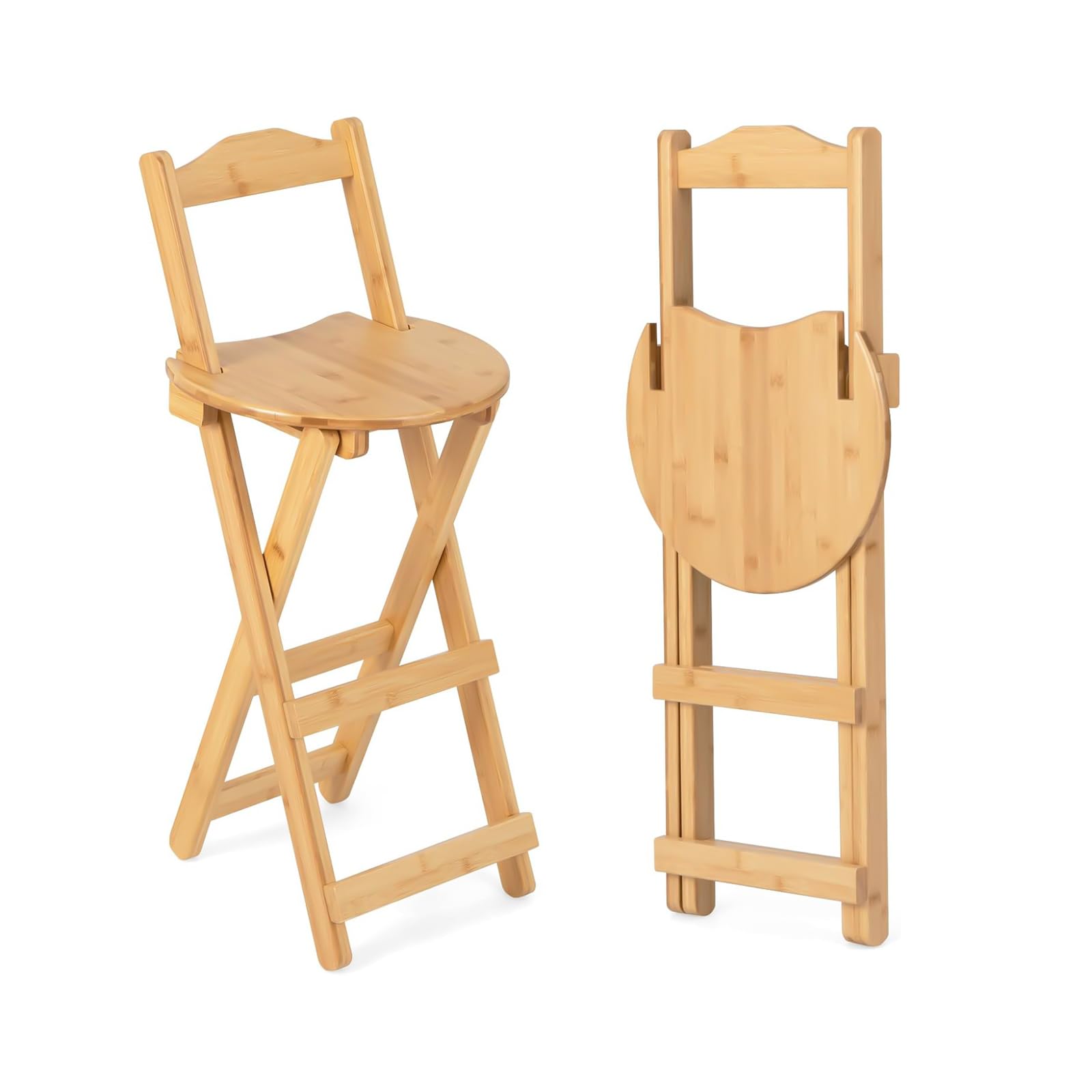 Amazon.com: Yuxitia Folding bar Stool: Compact 24inch Folding Kitchen ...