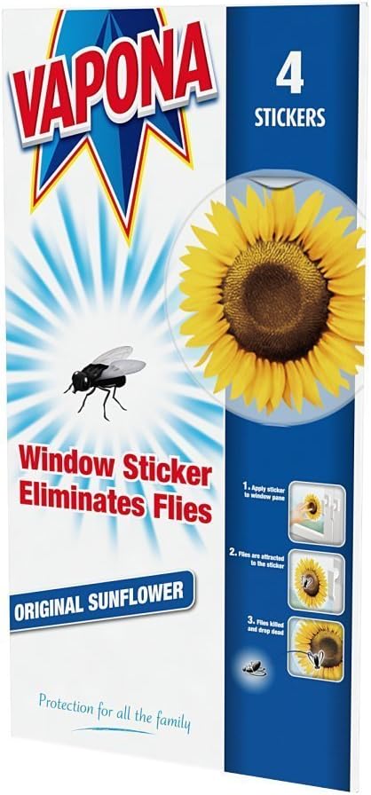 Vapona Sunflower Fly Killer Window Sticker 85274 : Amazon.co.uk: Garden ...