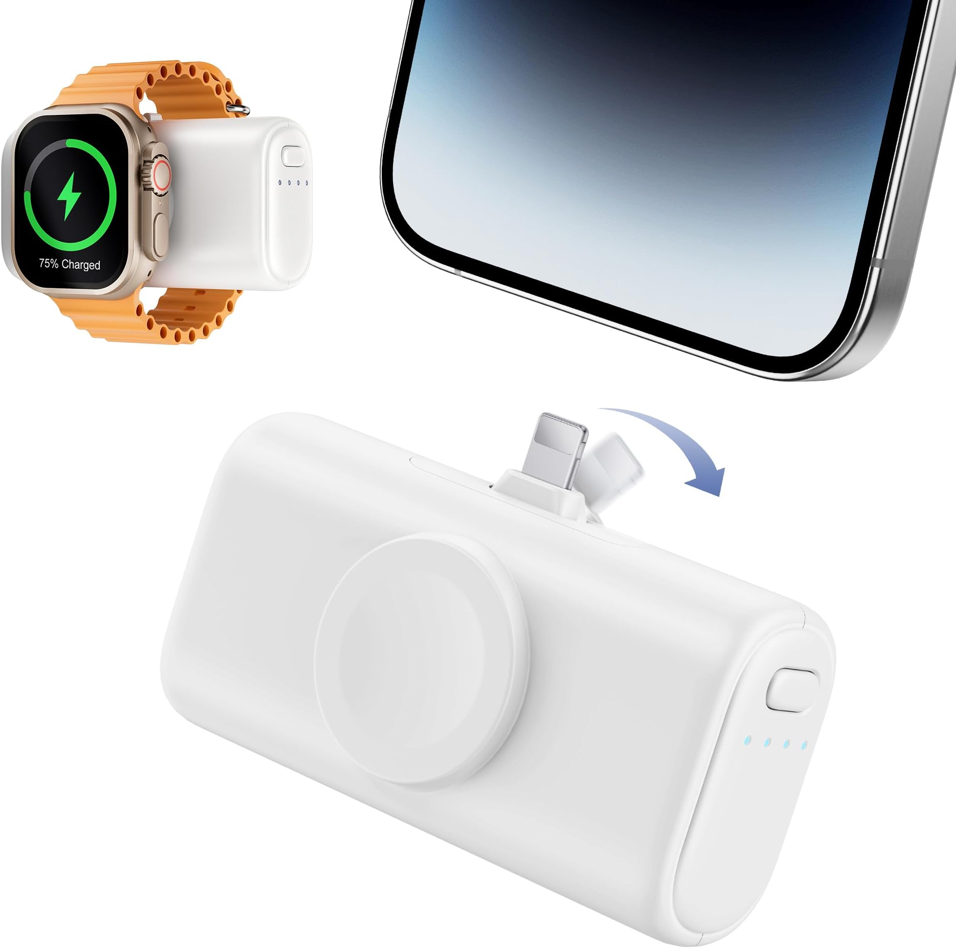 Amazon.com: Gravette Mini Boost Small Power Bank for iPhone with Built ...