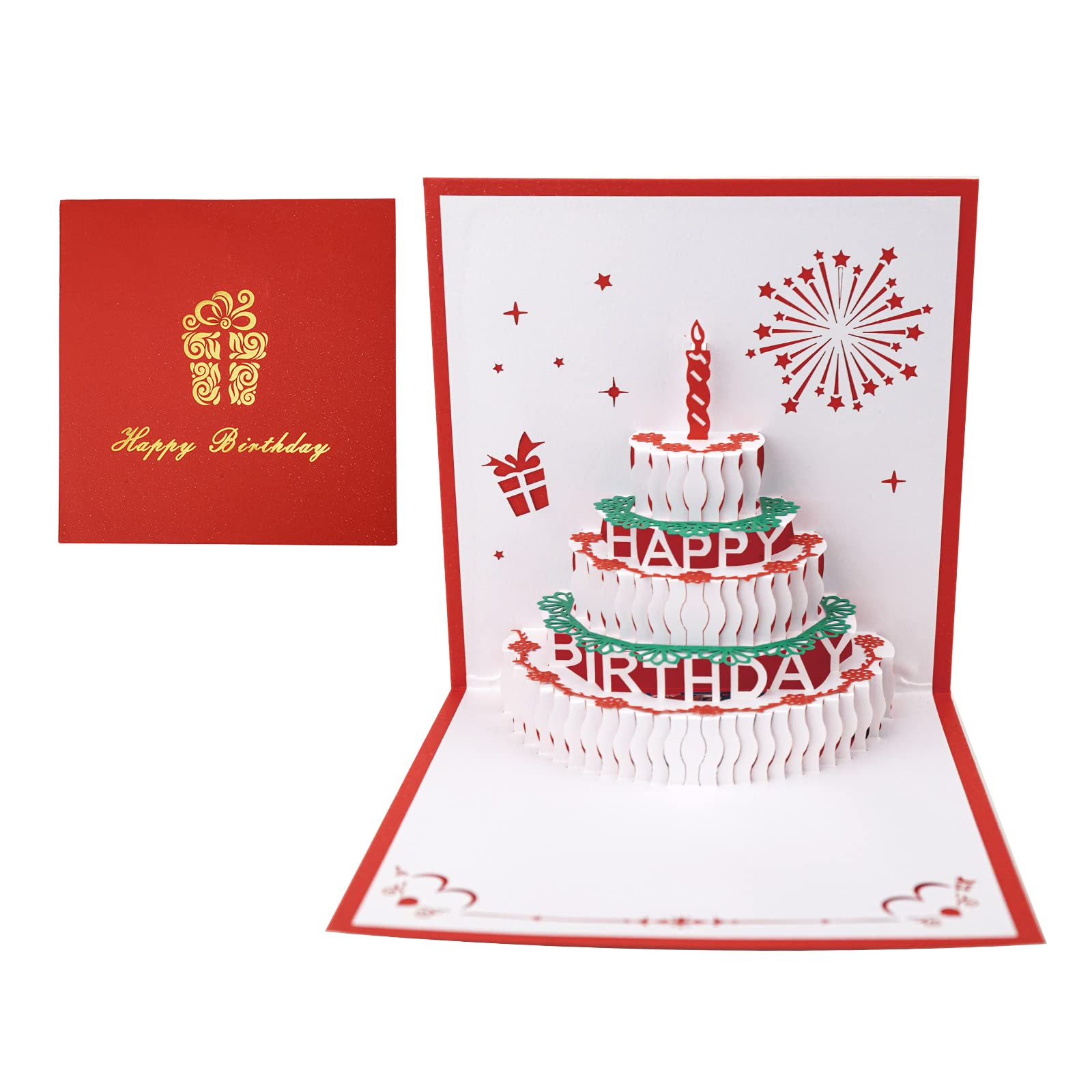 Buy 3D Pop Up Birthday Cards With Fuction, Record For 30 Seconds,Laser ...