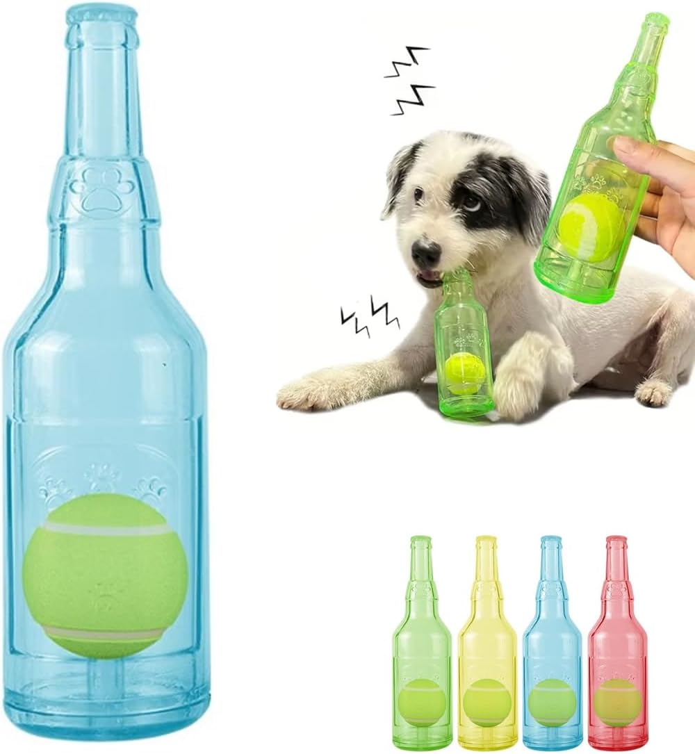 Amazon.com : Zentric Crunchnplay Bottle Toy for Dogs, Crunch and Play ...