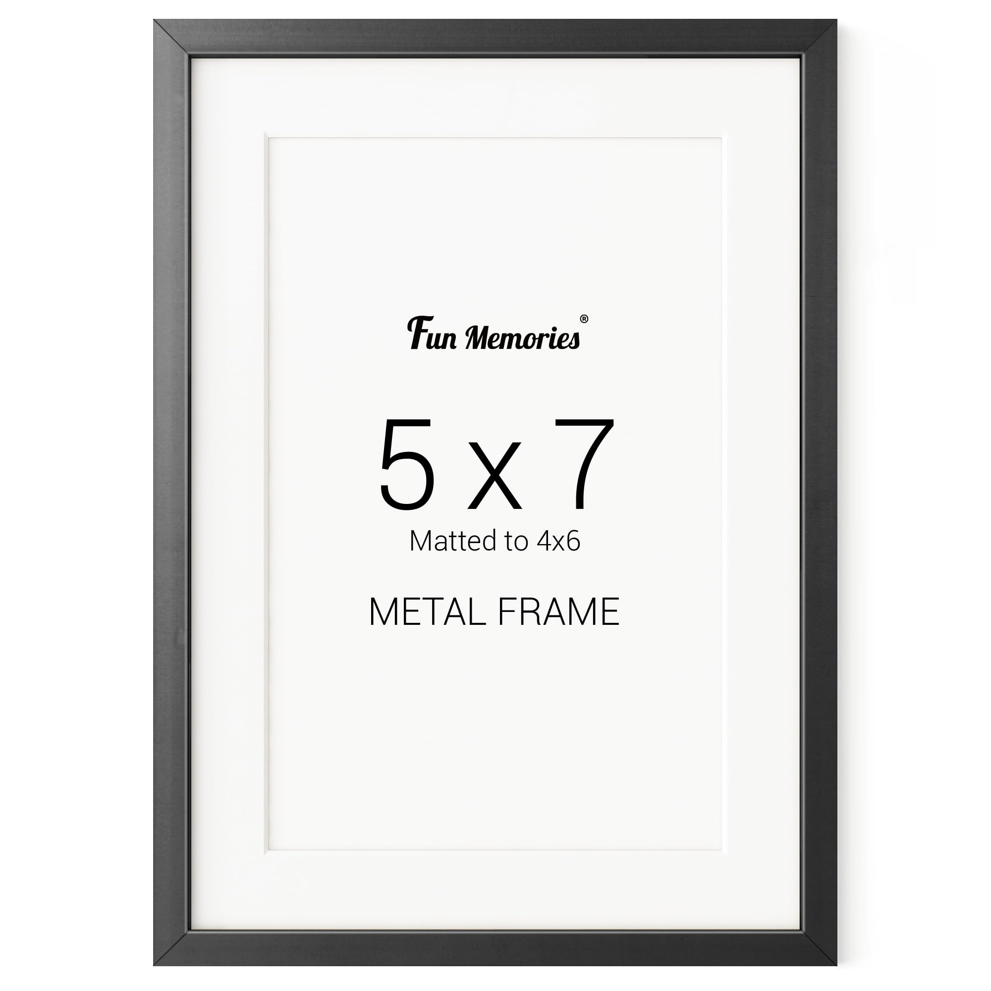 Amazon.com - Fun Memories 5x7 Metal Picture Frame - 5 x 7 Aluminum ...