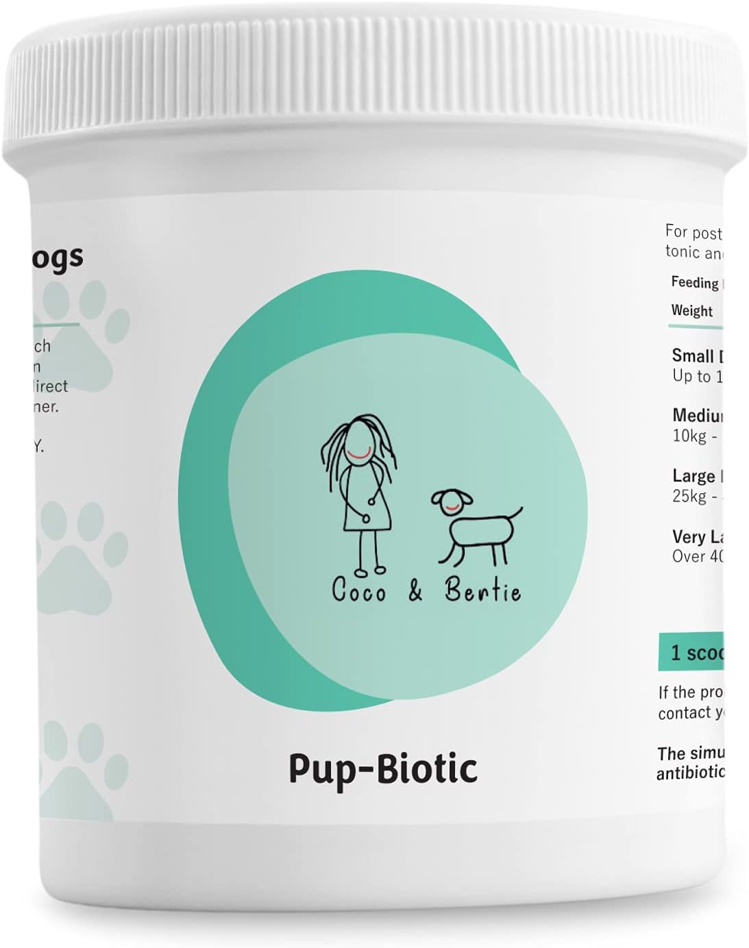 Coco & Bertie Pup-Biotic | Prebiotic & Probiotic Supplement for Dogs ...