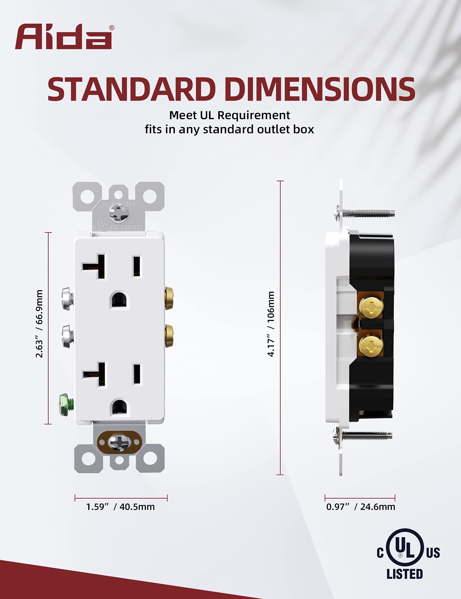 Snapklik.com : White Decorator Receptacle Outlet Electrical Outlet ...