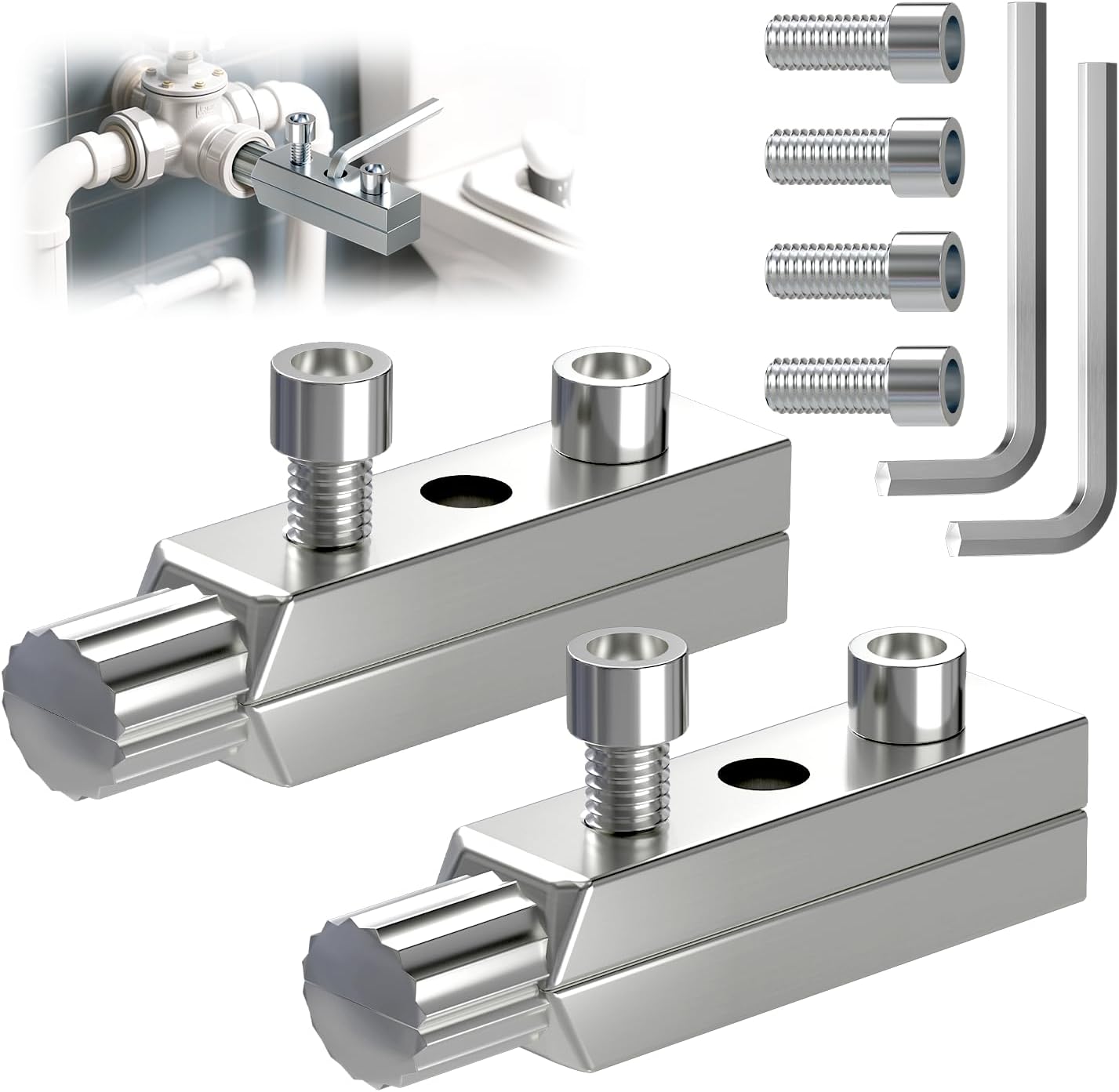 2 Pack Broken Pipe Extractor Tool, Broken Faucet Removal Tool Fits 1/2 ...