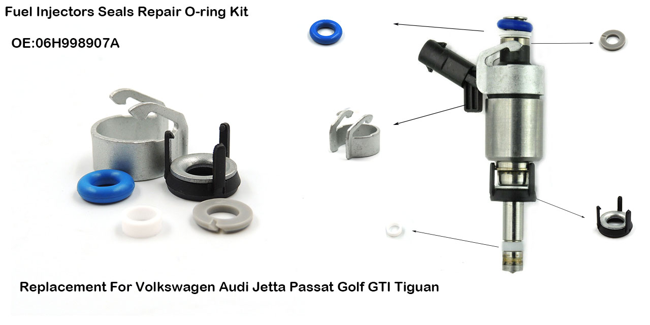 Watch 06H998907A Fuel Injectors Seals Repair O-ring Kit on Amazon Live