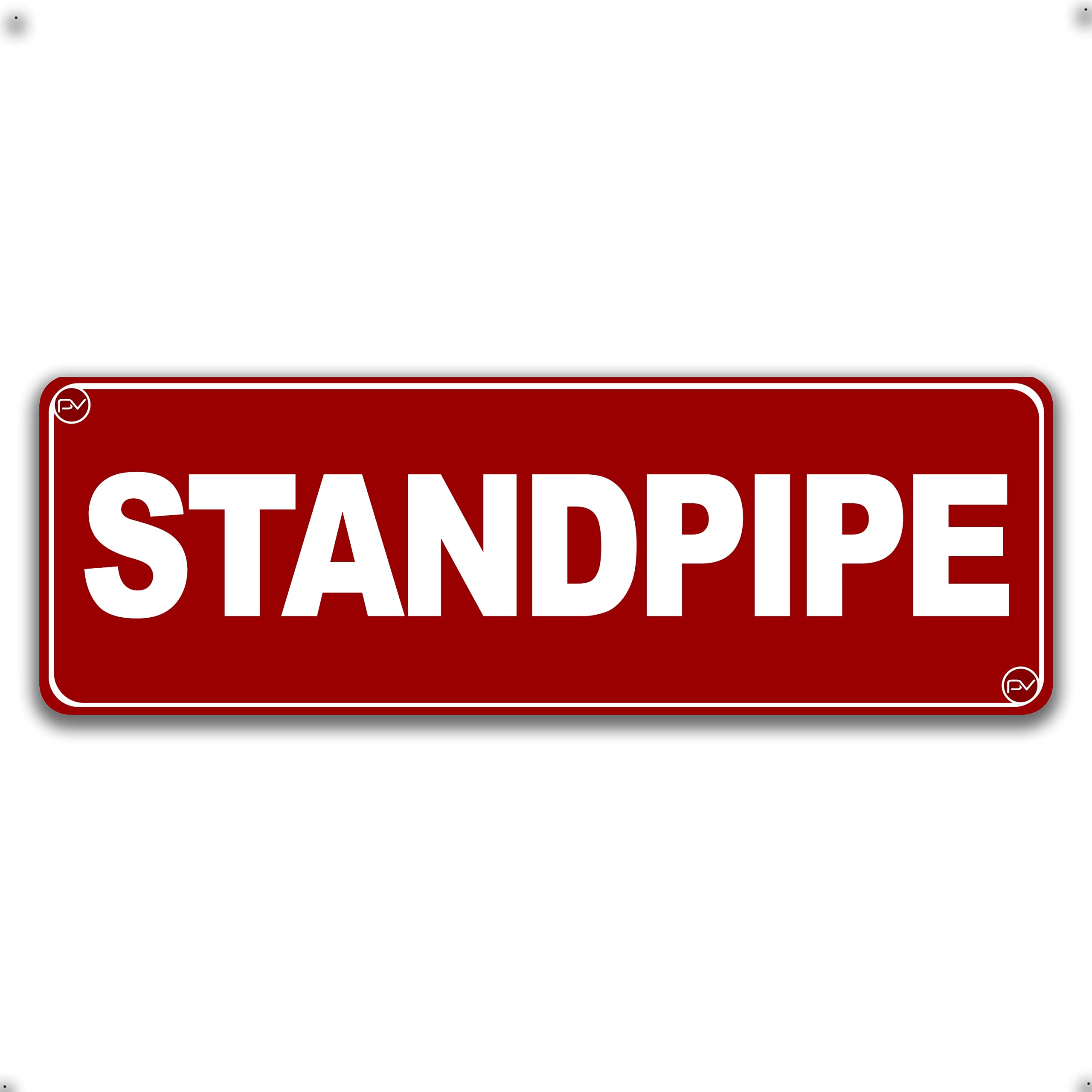 Amazon.com: Standpipe Sign, in Acrylic Plastic, Red and White, Rounded ...