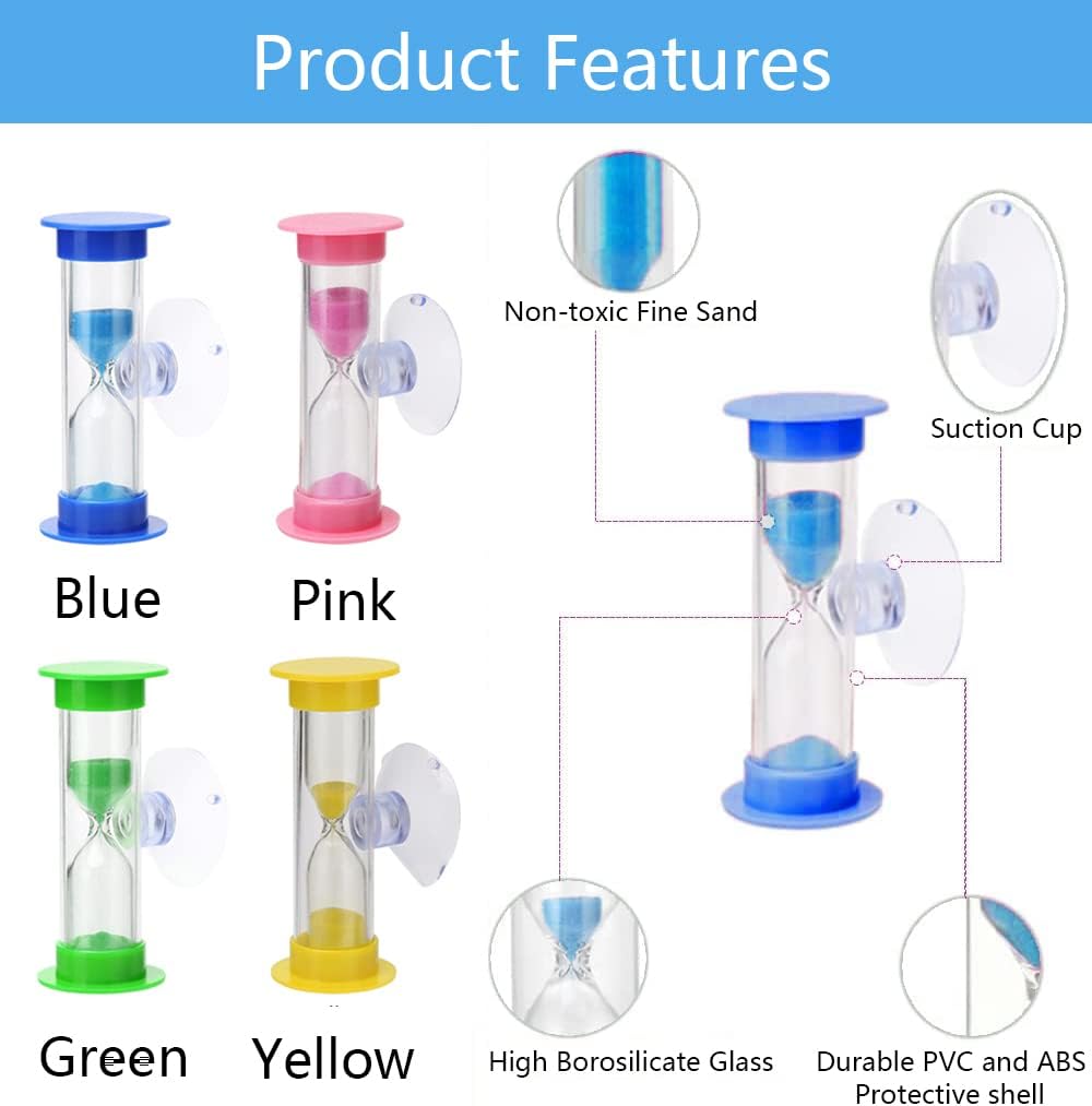Springlinges Kids Toothbrush Sandglass Timer,Colorful Sand Timer Clock ...