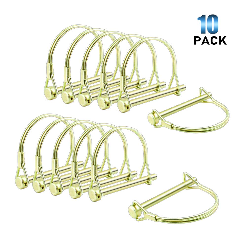 Buy INCREWAY Wire Lock Pin, 10 Pcs 1/4" Shaft Locking Pin Pto Pin Heavy ...