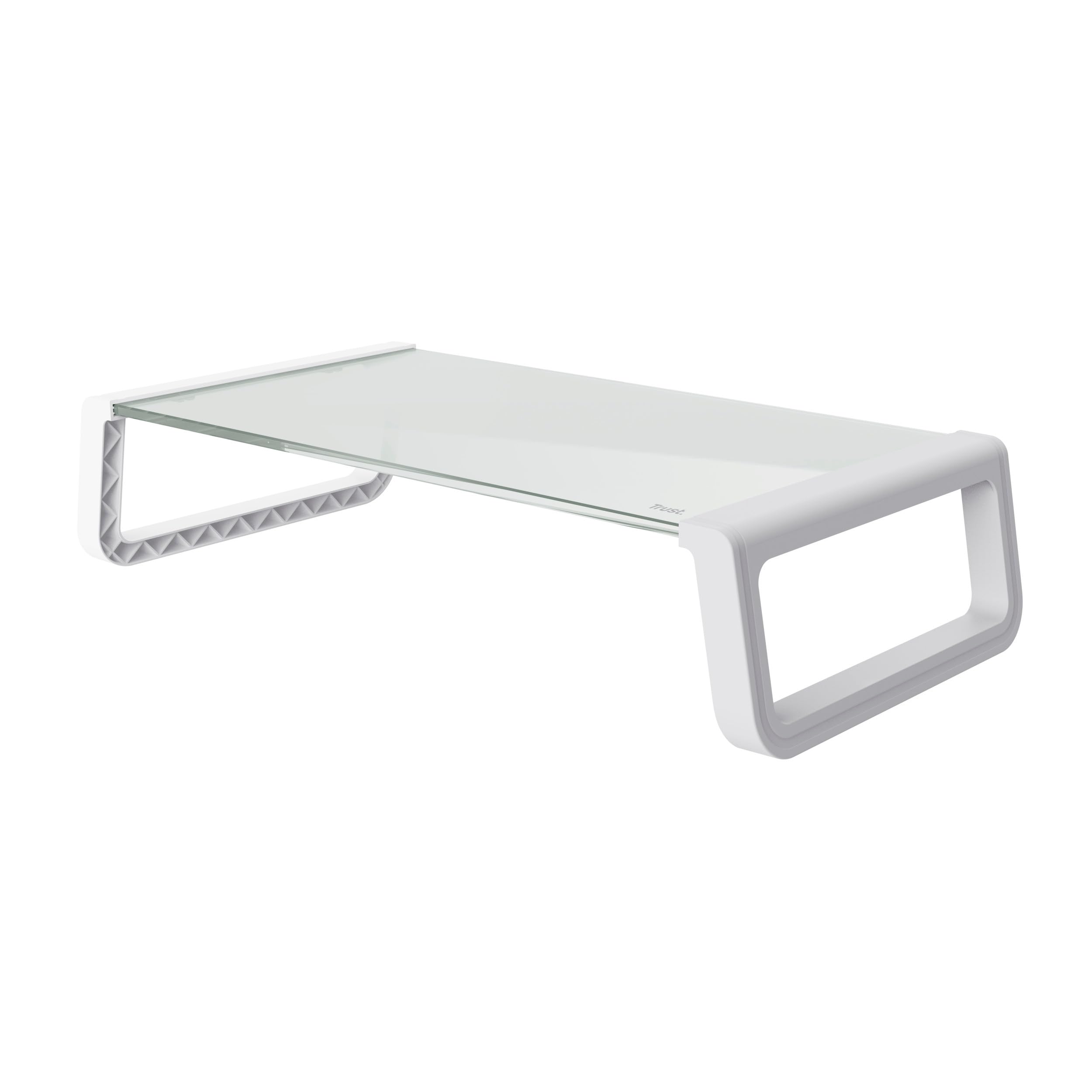 Trust Monta Monitor Stand, Tempered Glass Screen Riser 41 x 22 x 10 cm ...