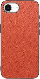 Amazon.co.jp: LOOF CASUAL-SHELL iPhone 16e ケース カバー レザー スマホケース ストラップホール シンプル 耐衝撃 薄型 軽量 [オレンジ ...