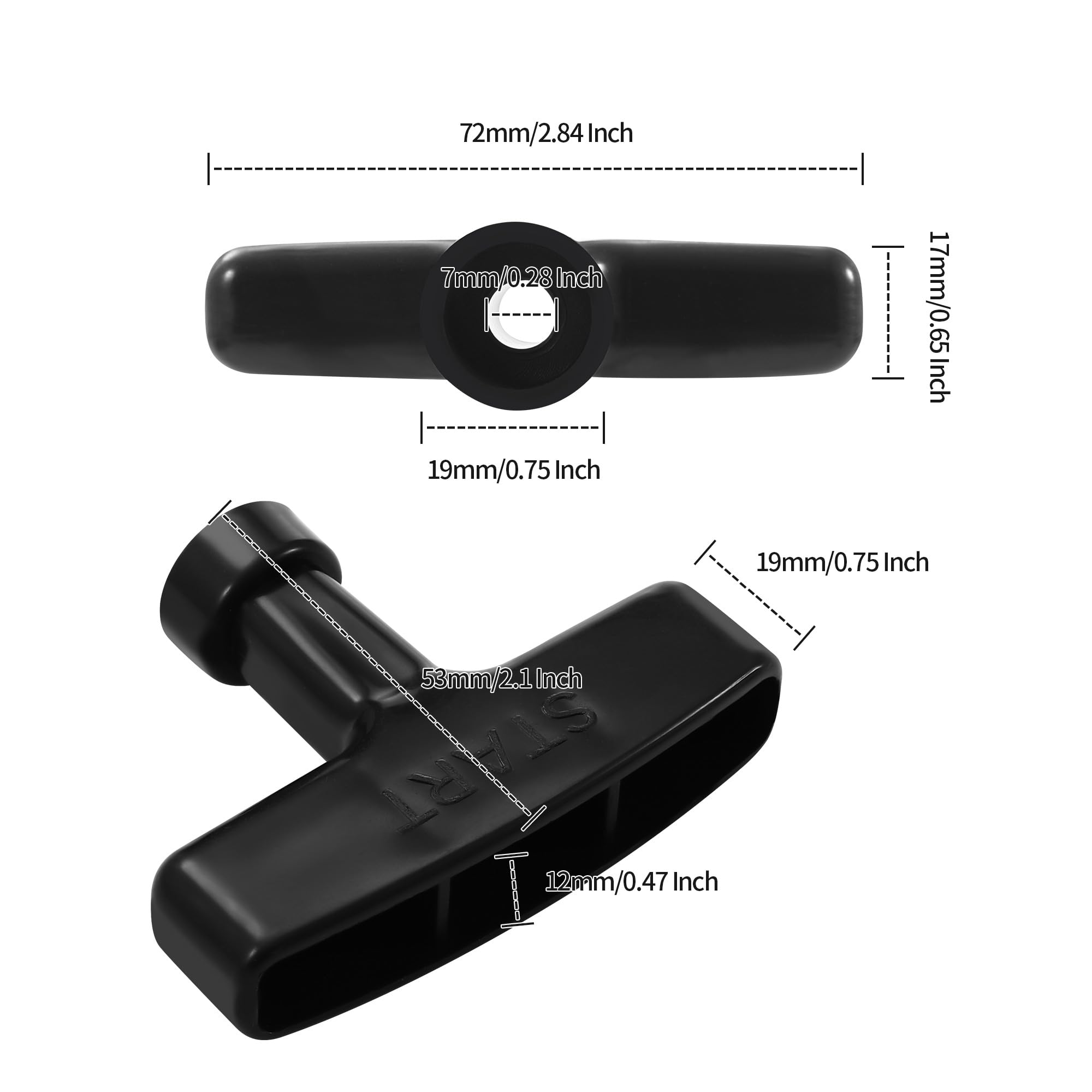 Snapklik.com : 2 Packs Pull Cord Handle, Gasoline Engine Pull Starter ...