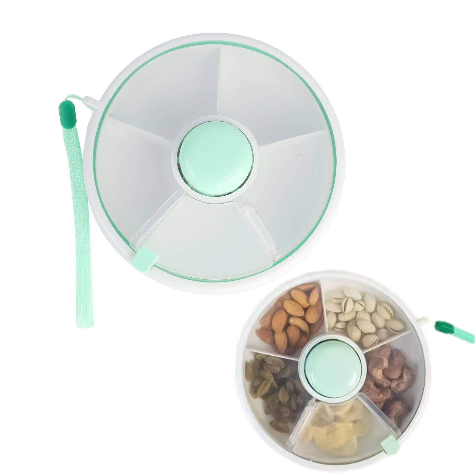 SacJkt Snack Spinner, Serving Platter, Snack Trays with Compartments ...