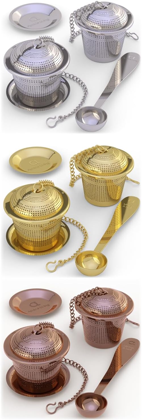 Amazon.com: Tea Infuser - Silver + Rose Gold + Gold: Home & Kitchen