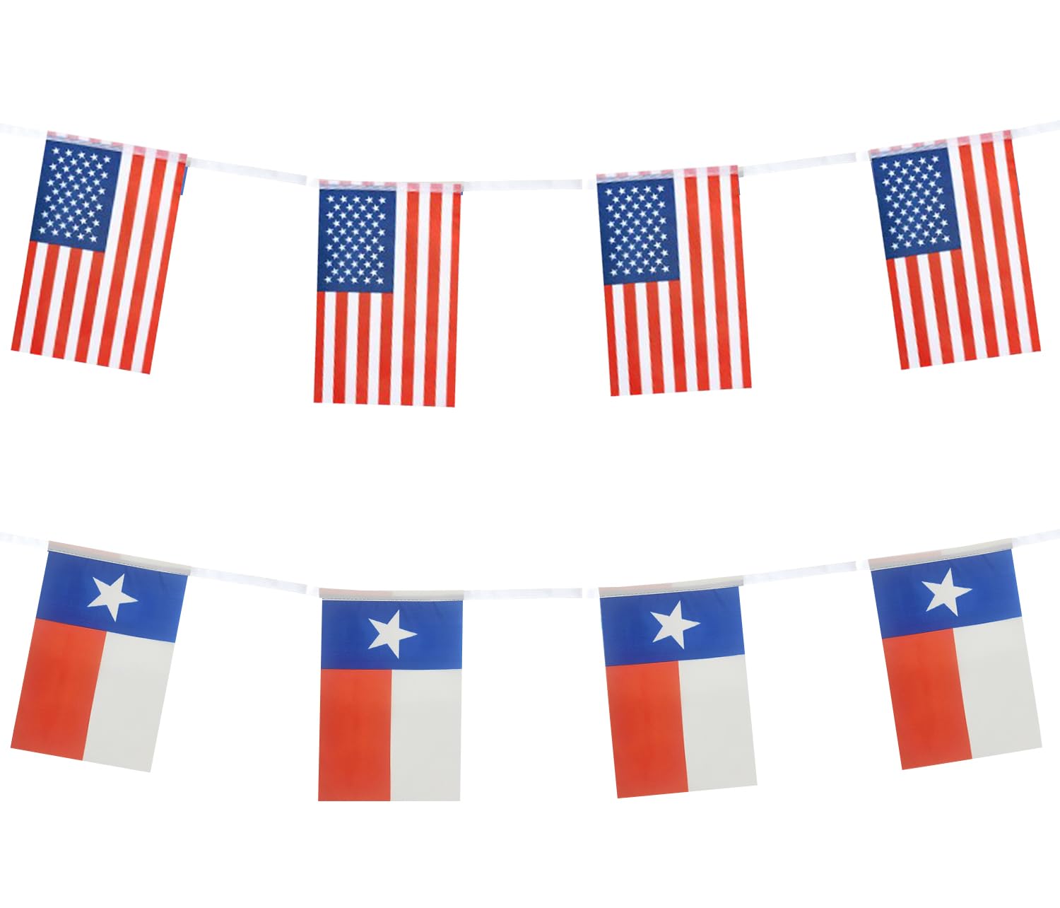 Snapklik.com : ZXvZYT USA US And Texas Flag Banner String,Small Mini ...
