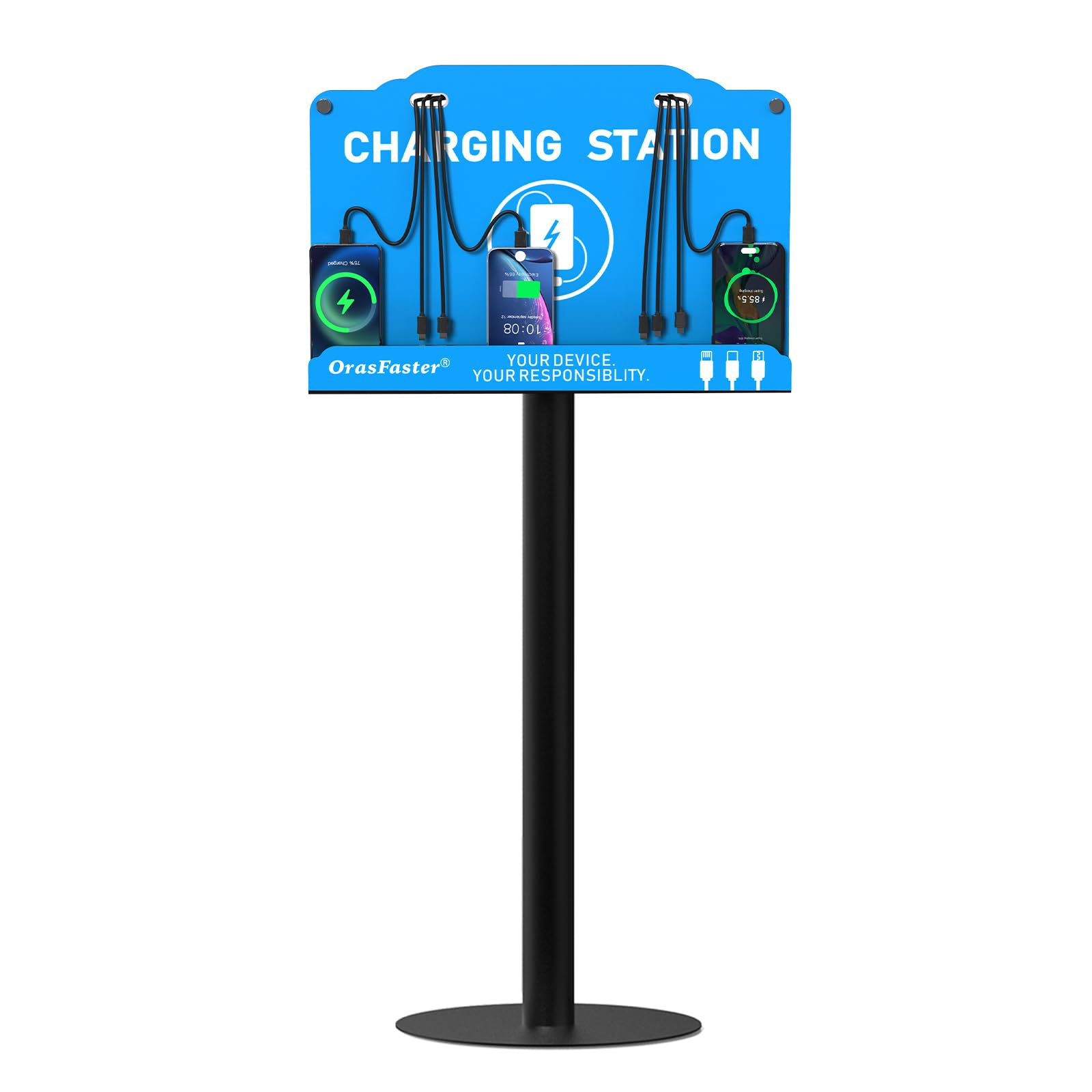 Amazon.com: Orasfaster Floor Standing Cell Phone Charging Station Multi ...