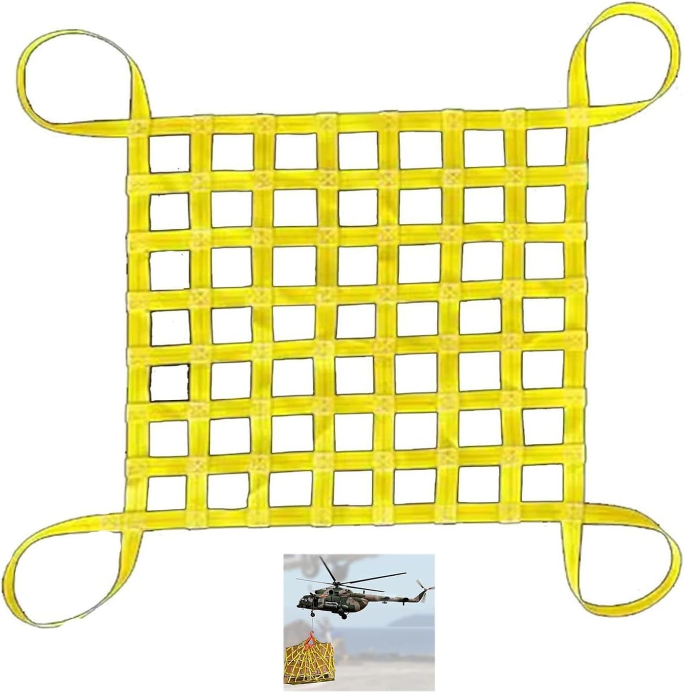 Amazon.com: Safety Lifting Net Straps - Flat Nylon Sling Hoisting Net ...