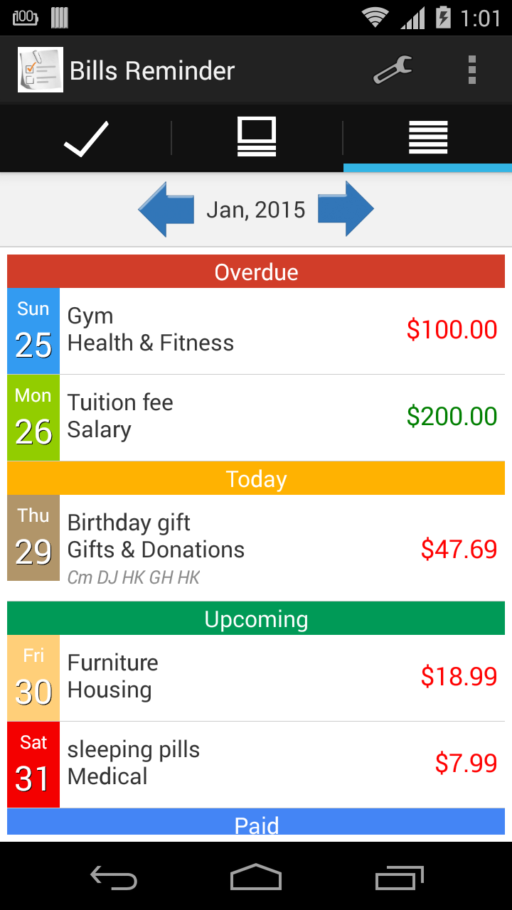 Bills Reminder Pro - App on Amazon Appstore